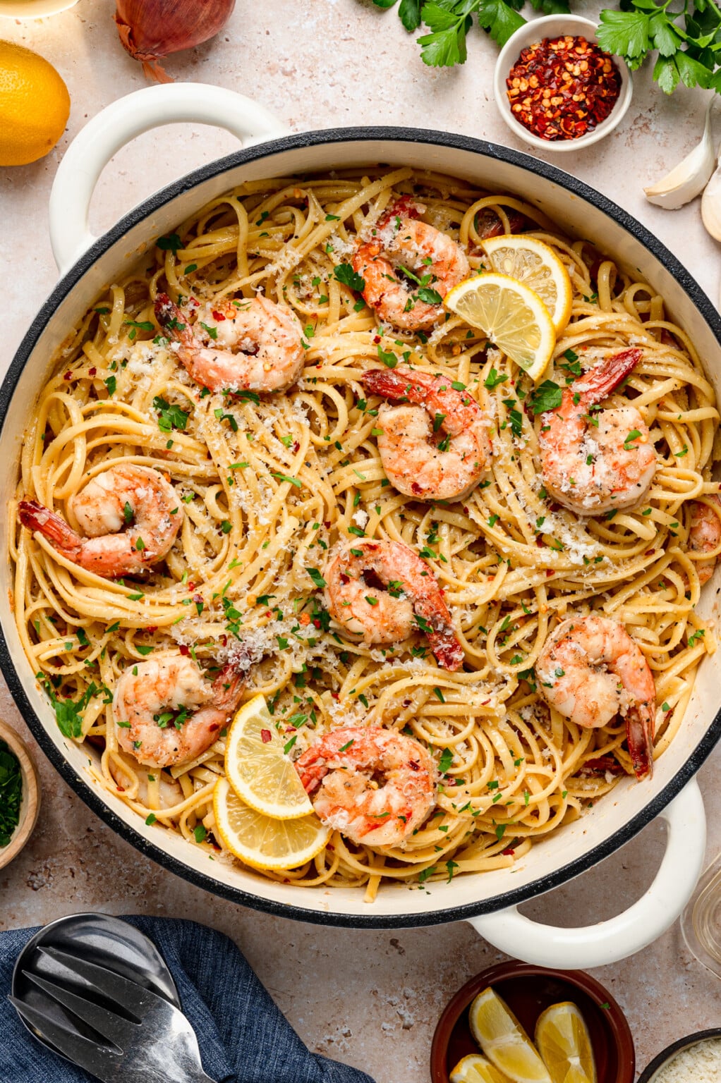 Easy Shrimp Scampi with Linguine - Toni's Recipes