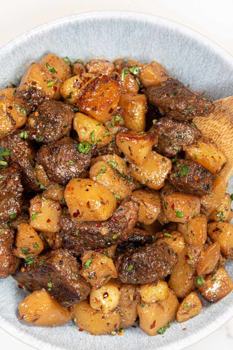 Garlic Butter Steak And Potatoes Toni S Recipes
